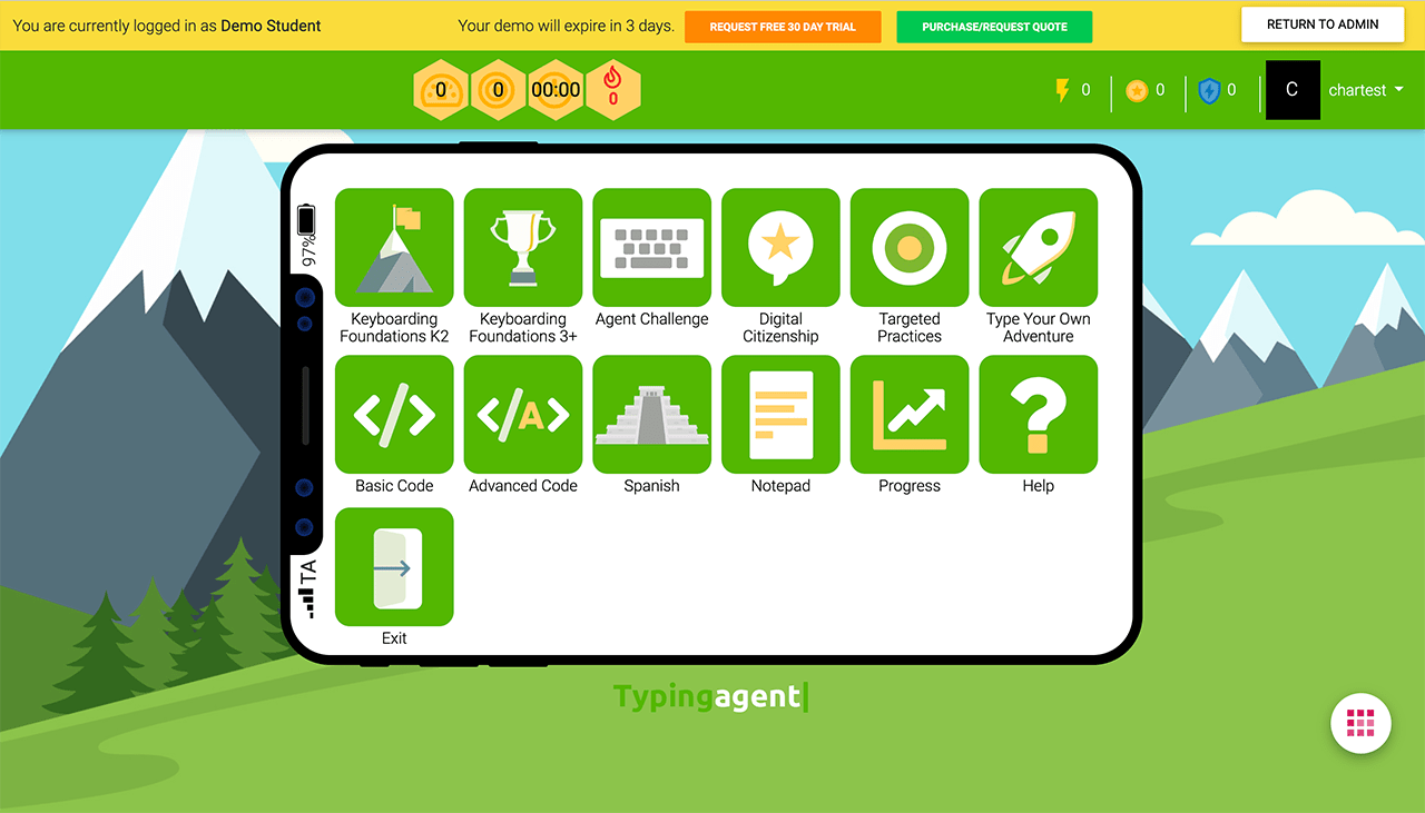 Schools & Districts – Typing Agent
